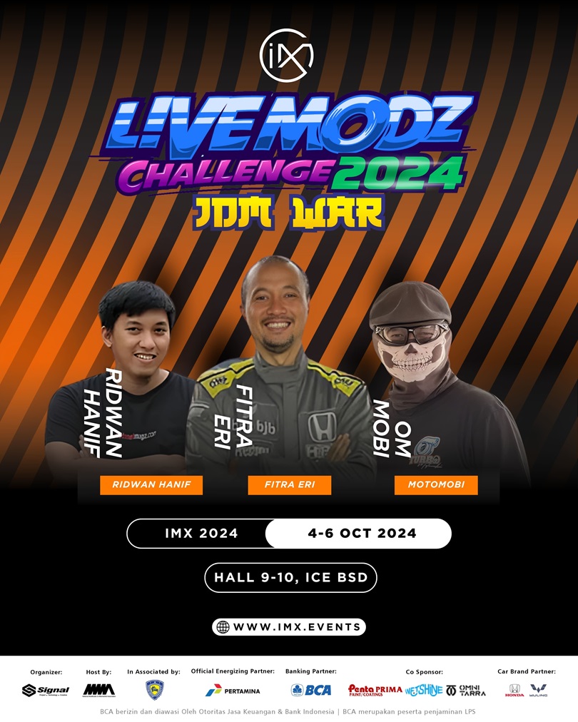 Live Modz Challenge IMX 2024 Bertema JDM War bersama Fitra Eri, Om Mobi ...